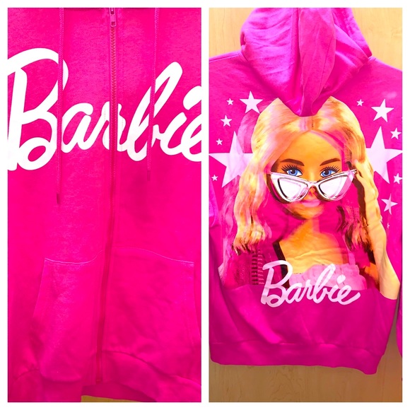 Barbie | Tops | Nwt Hot Pink Barbie Hoodie | Poshmark